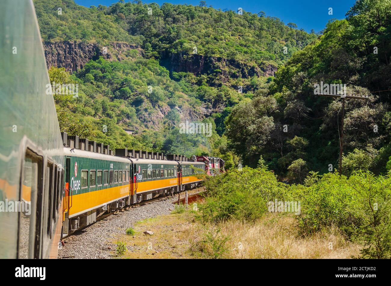 Chihuahua Pacifico Train through Copper Canyon, "el Chepe Stock Photo ...