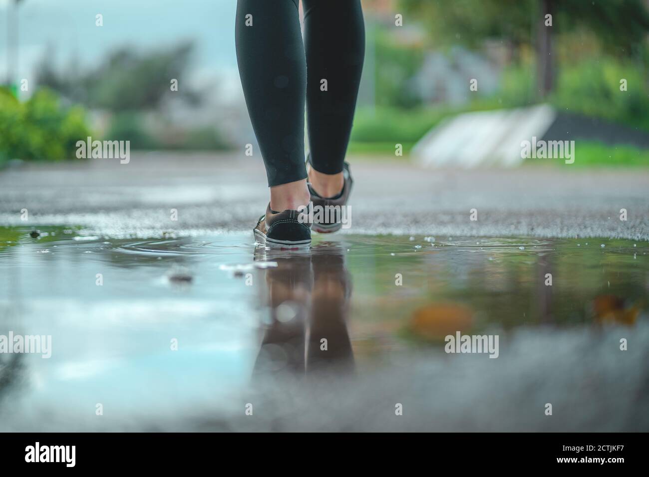 Wet rain water shoes hi-res stock photography and images - Alamy