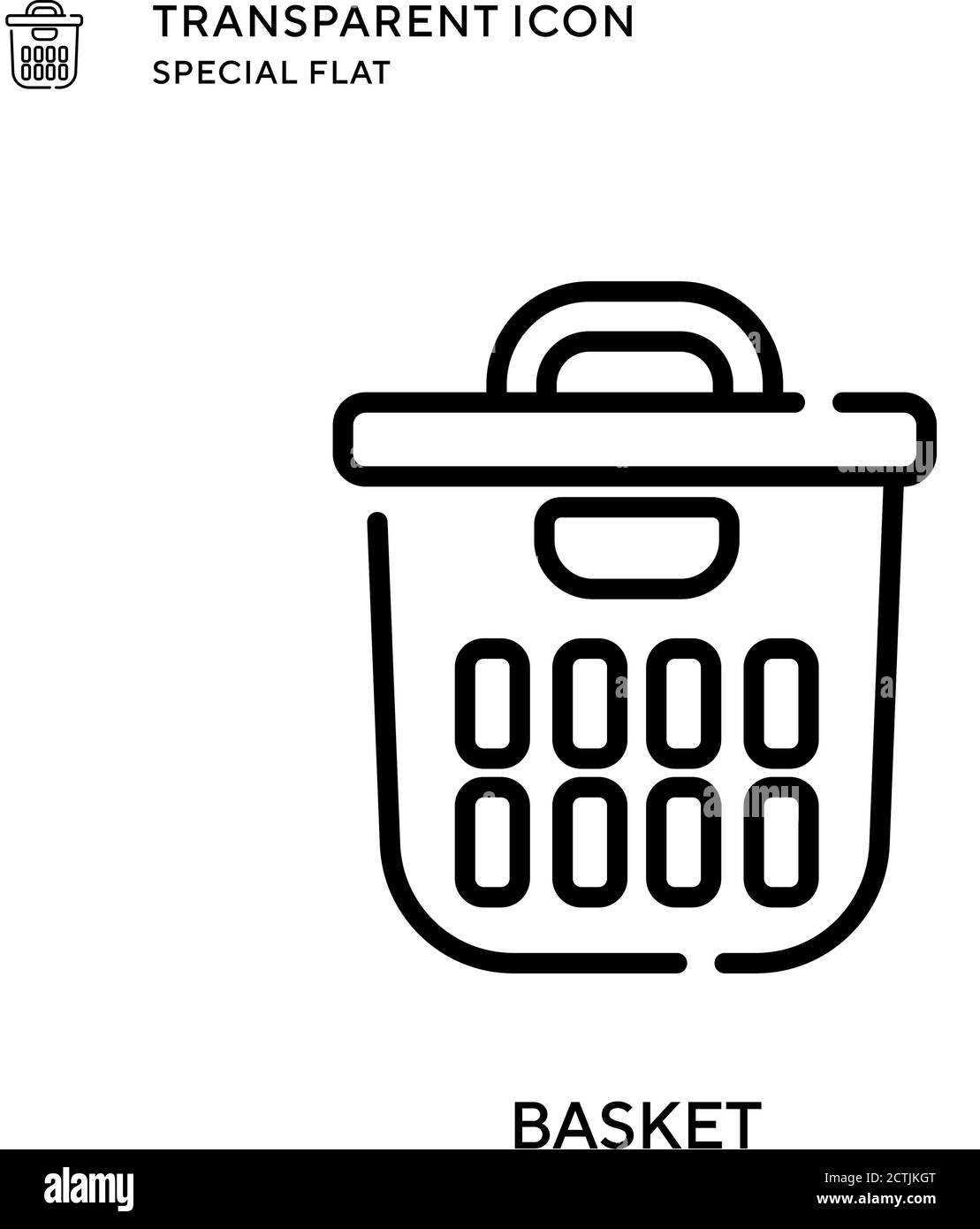 Basket vector icon. Flat style illustration. EPS 10 vector Stock Vector ...