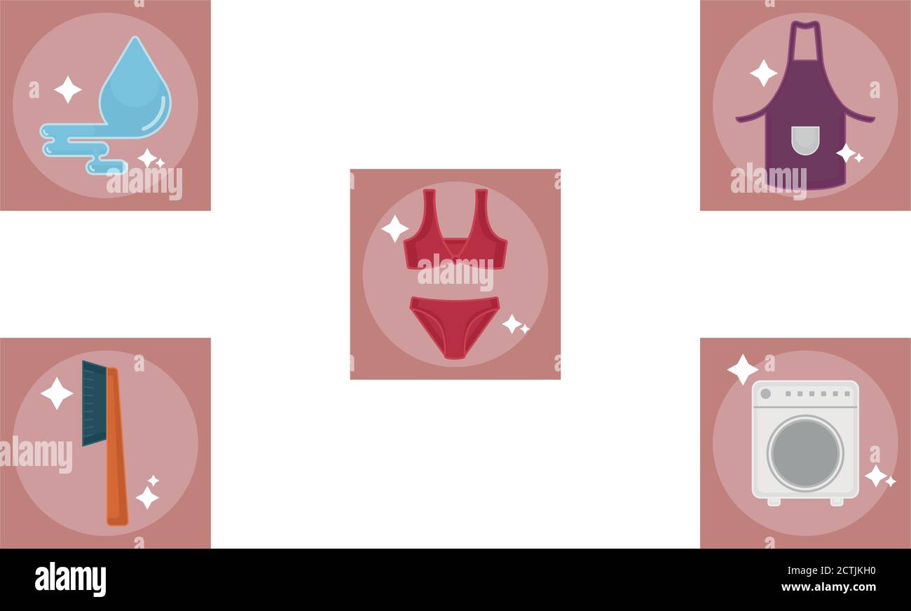 Set of cleaning products icons - Vector illustration Stock Vector Image ...