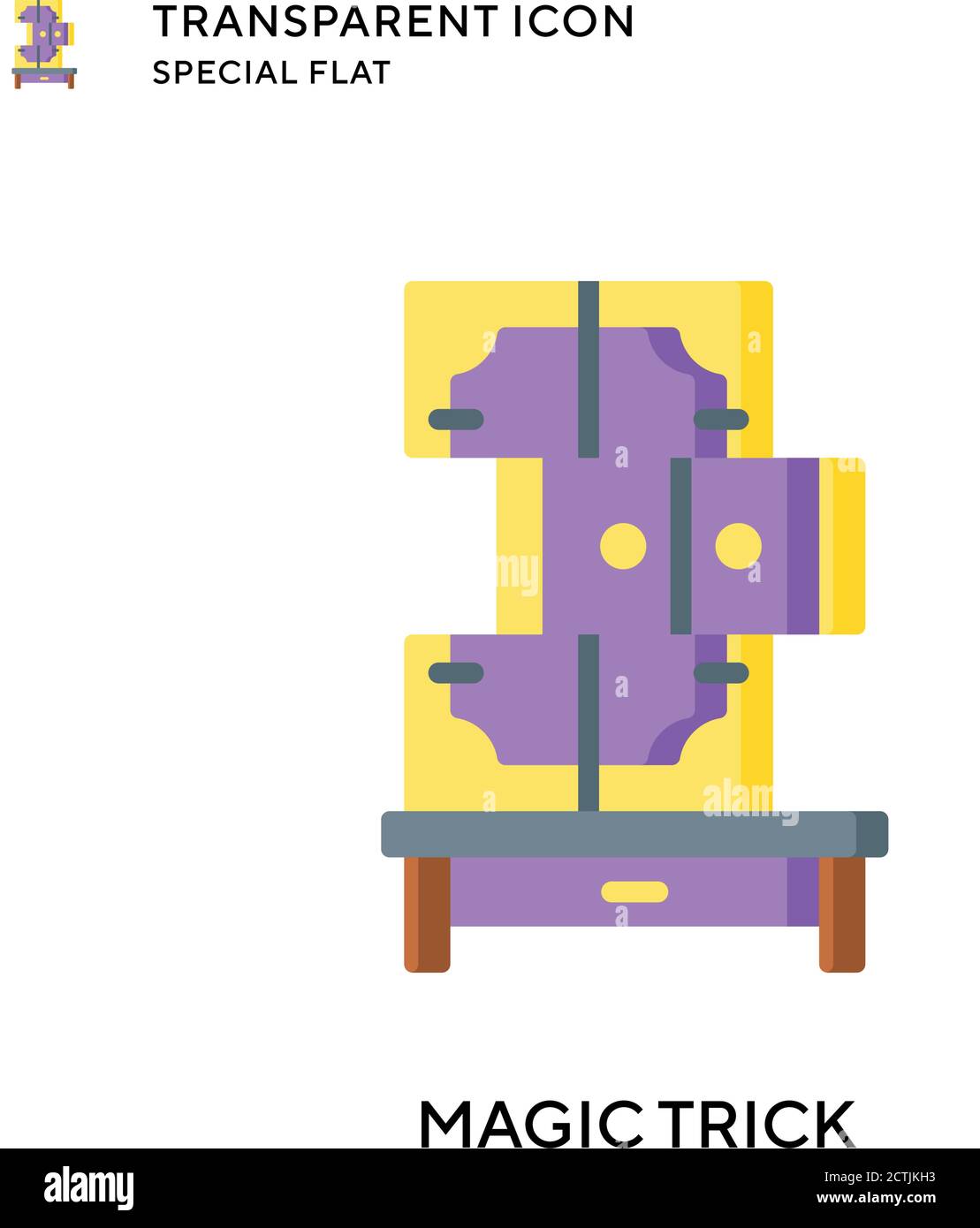 Magic trick vector icon. Flat style illustration. EPS 10 vector Stock ...