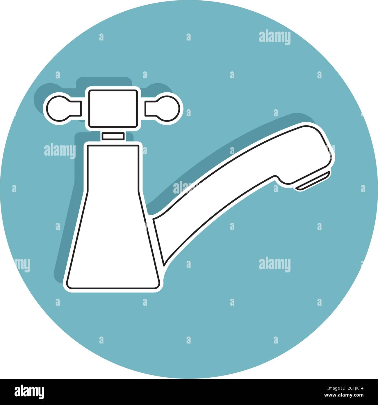 Isolated sink faucet icon. Cleaning products icon - Vector Stock Vector ...