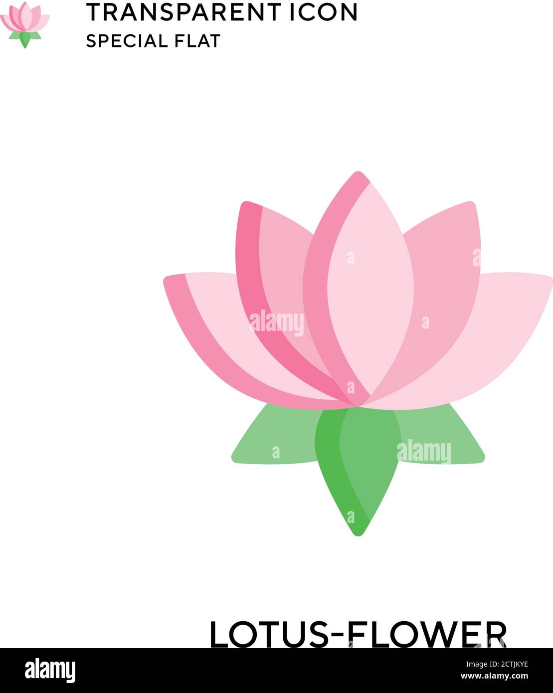 Lotus-flower vector icon. Flat style illustration. EPS 10 vector Stock ...