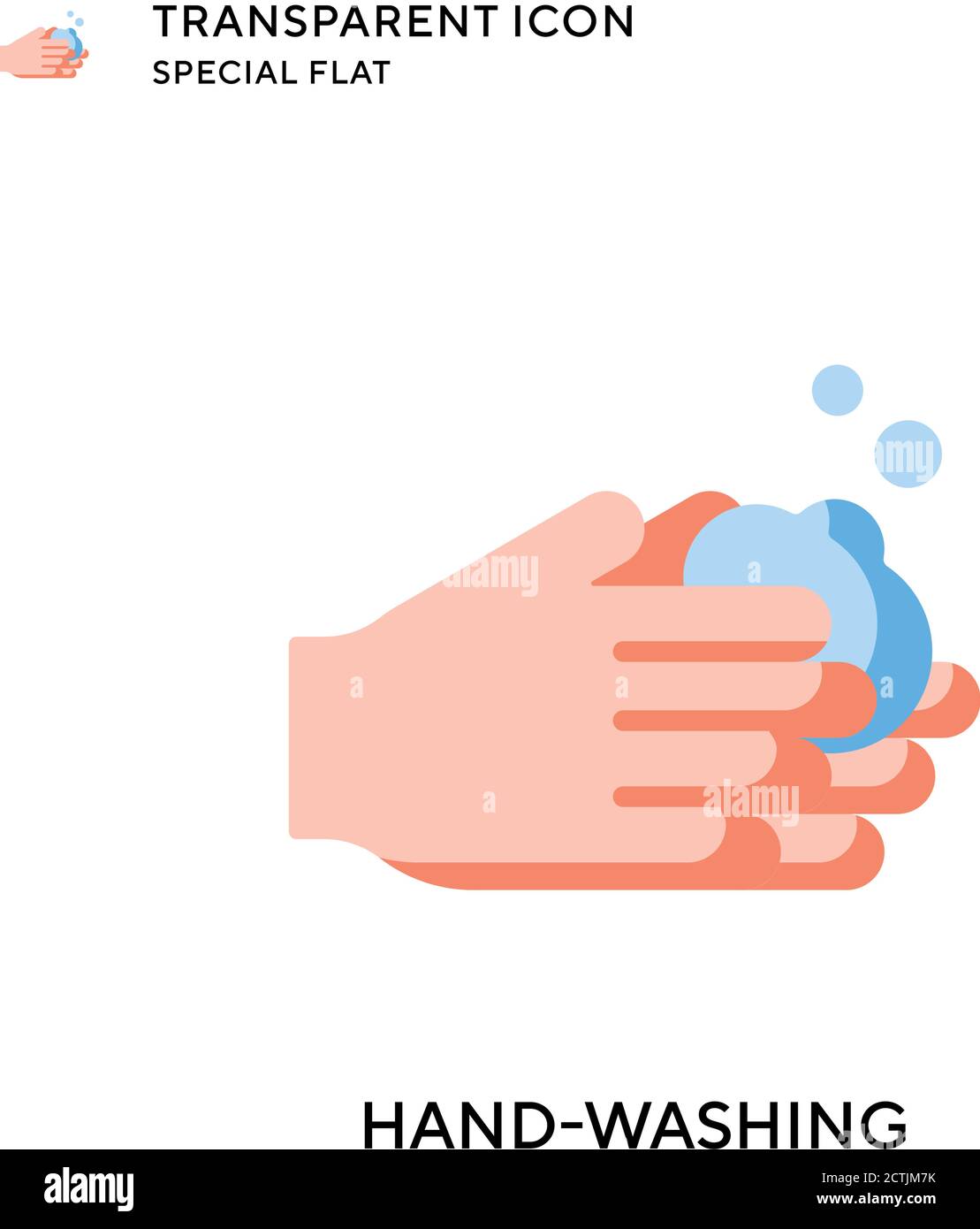 Hand-washing vector icon. Flat style illustration. EPS 10 vector Stock ...