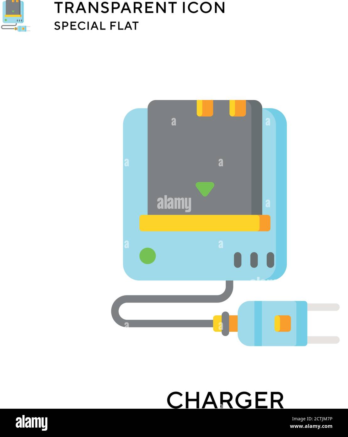 Charger vector icon. Flat style illustration. EPS 10 vector Stock ...