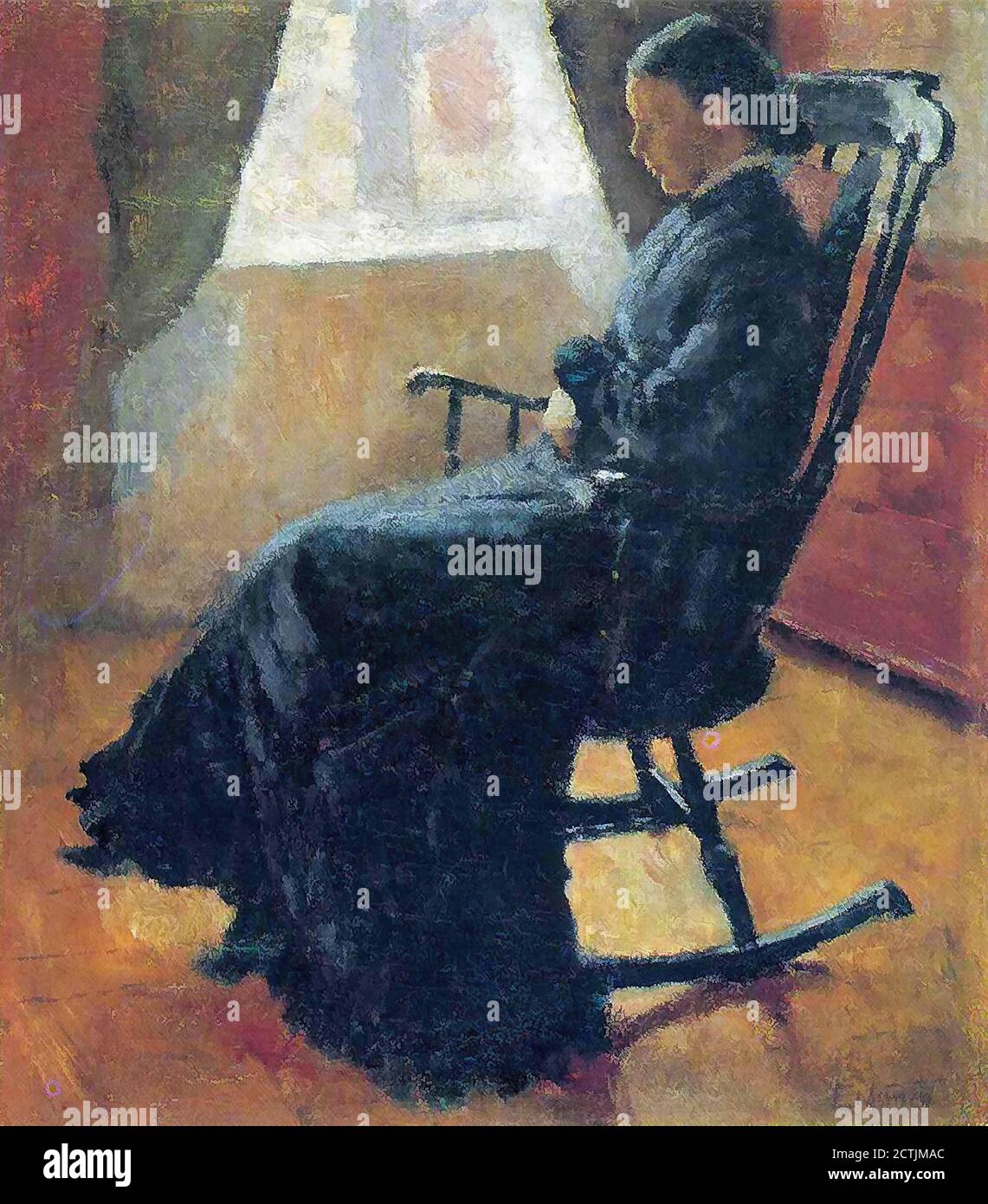 Munch Edvard - Aunt Karen in the Rocking Chair - Norwegian School ...