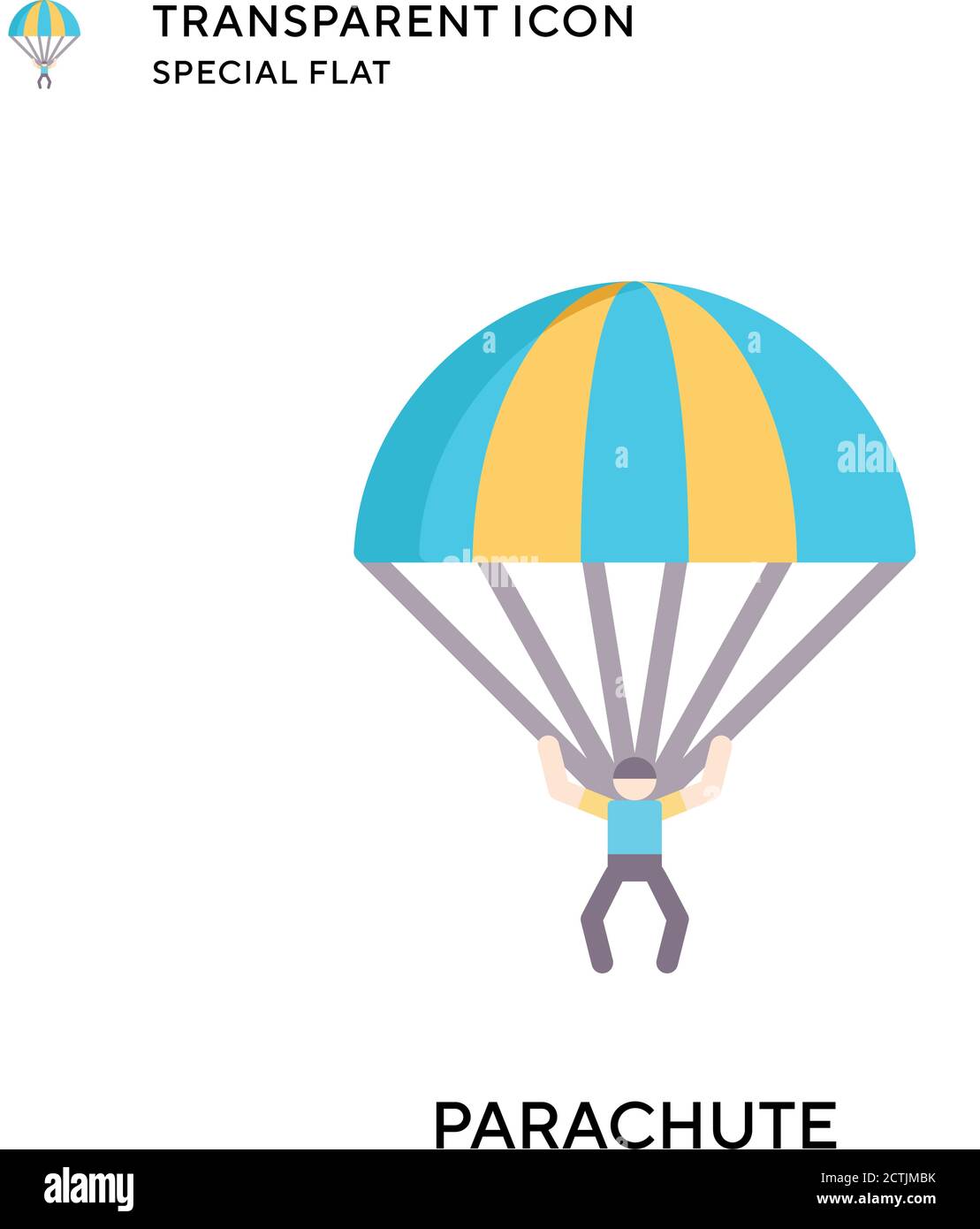 Parachute vector icon. Flat style illustration. EPS 10 vector Stock ...