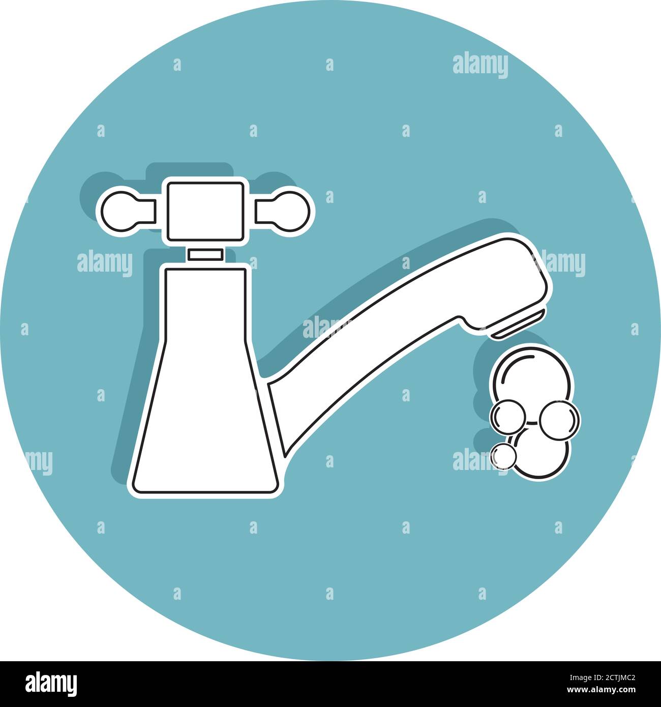 Isolated sink faucet icon. Cleaning products icon - Vector Stock Vector ...