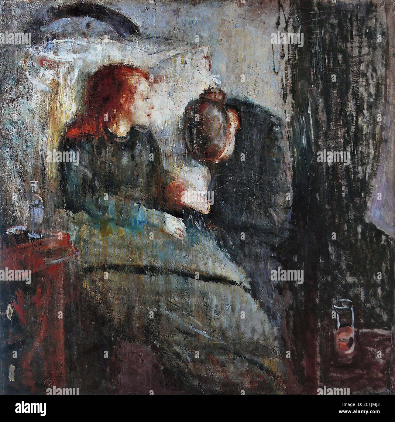 Munch Edvard - the Sick Child - Norwegian School - 19th Century Stock ...