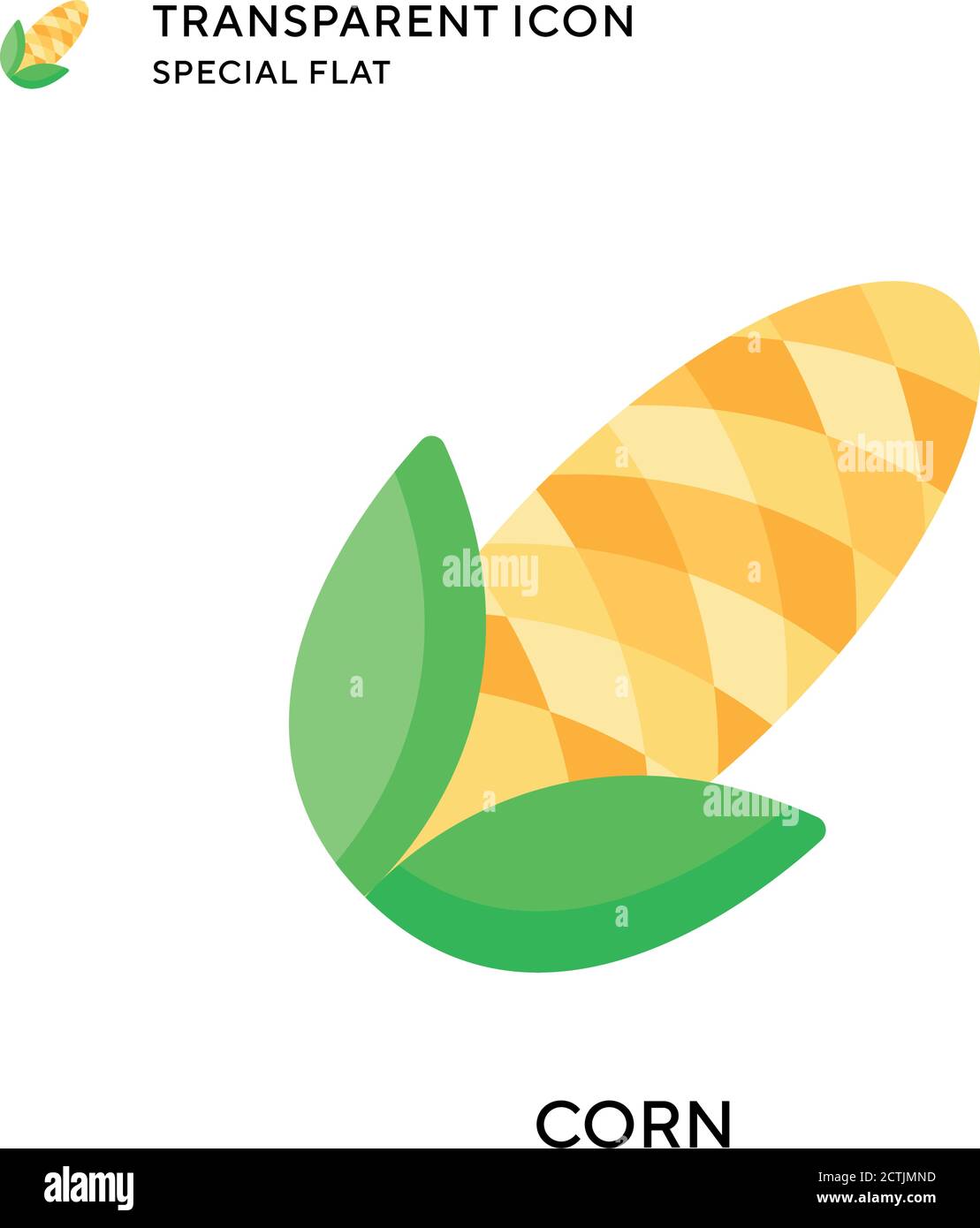 Corn vector icon. Flat style illustration. EPS 10 vector Stock Vector ...