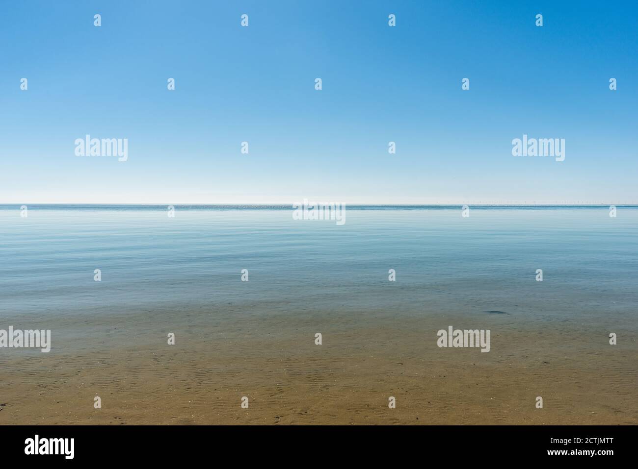 Sand beach background in Denmark. Sunny day on the sea coast. Blue Sky ...
