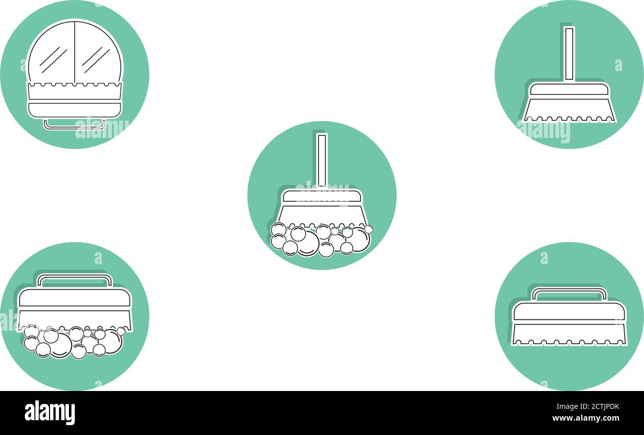 Set of cleaning products icons - Vector illustration Stock Vector Image ...
