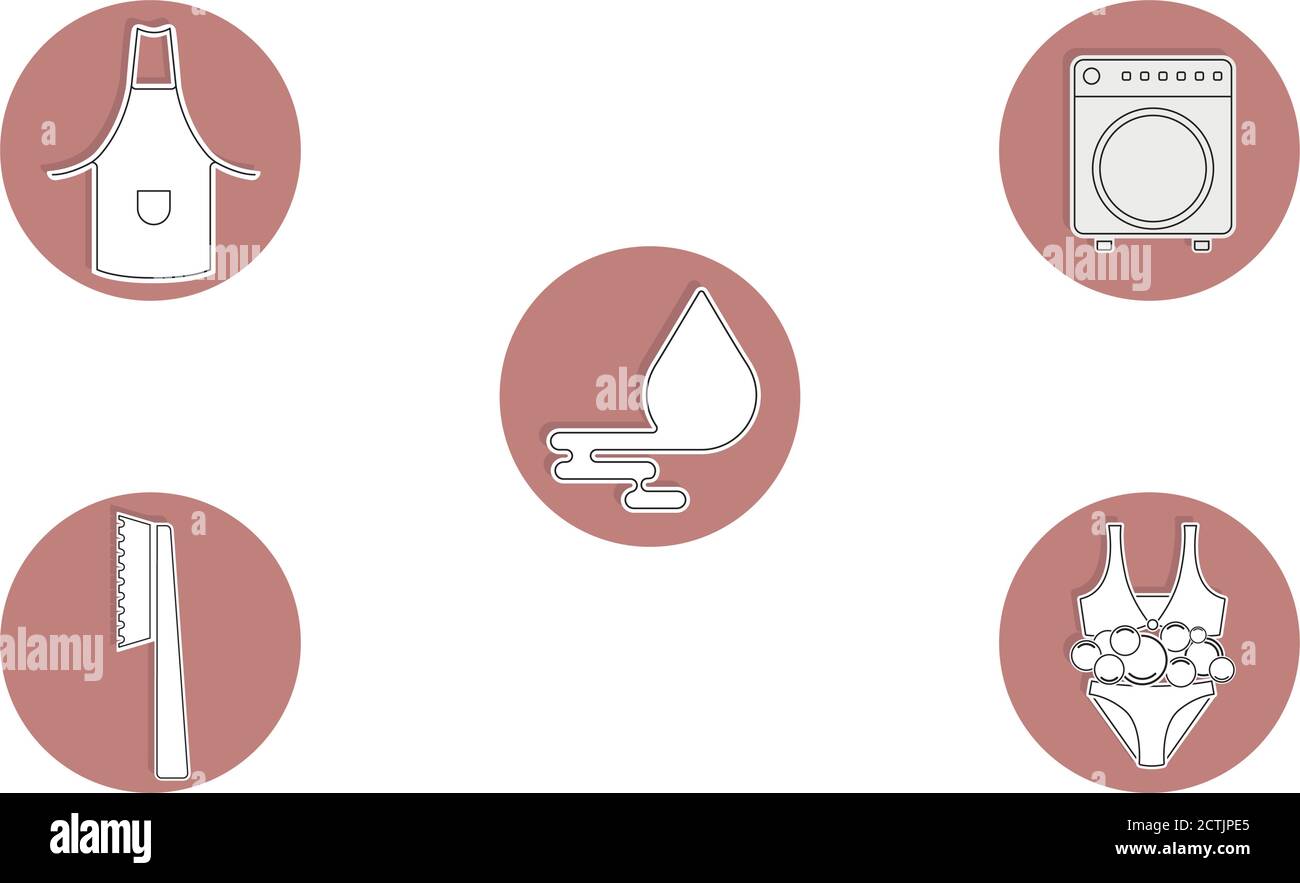 Set of cleaning products icons - Vector illustration Stock Vector Image ...