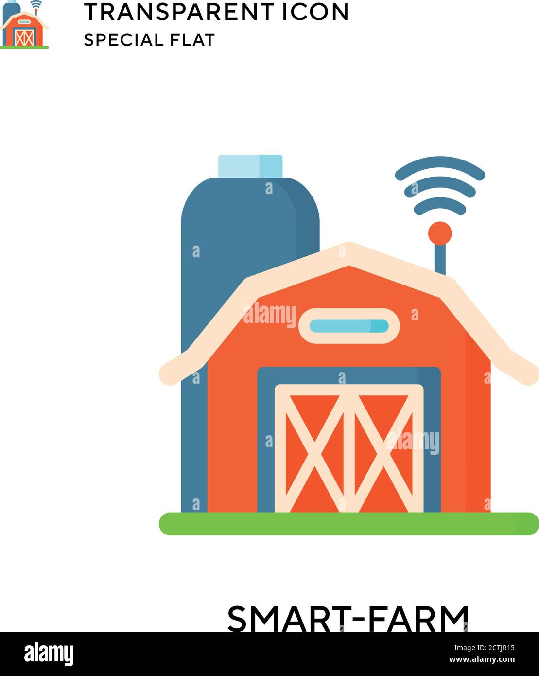 Smart-farm vector icon. Flat style illustration. EPS 10 vector Stock ...