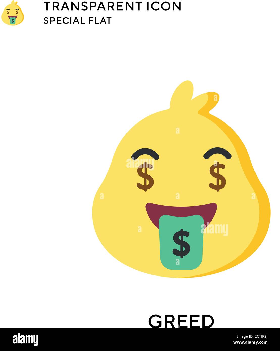 Greed vector icon. Flat style illustration. EPS 10 vector Stock Vector ...