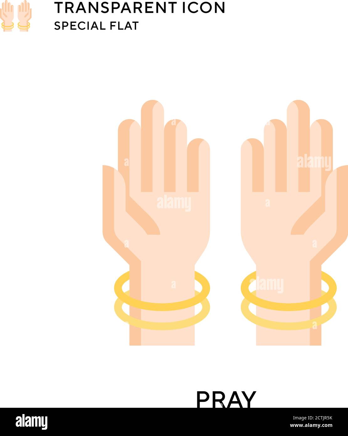 Pray vector icon. Flat style illustration. EPS 10 vector Stock Vector ...
