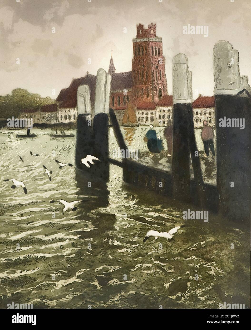 Thaulow Frits - Makene (Dordrecht) - Norwegian School - 19th Century ...