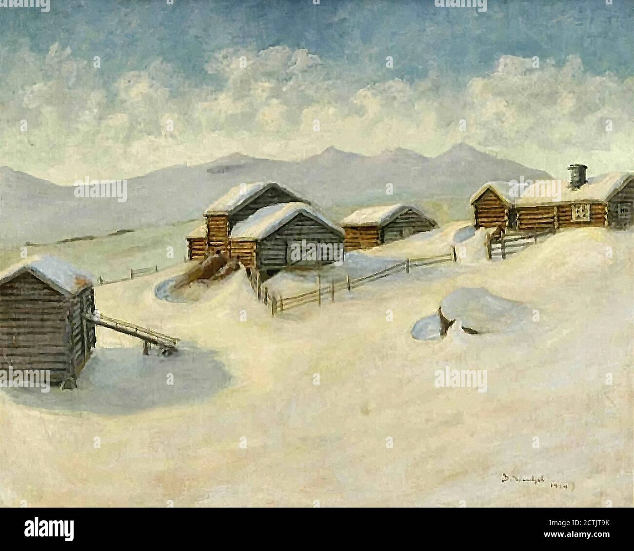 Wentzel Nils Gustav - Winter Picture from Vågå - Norwegian School ...