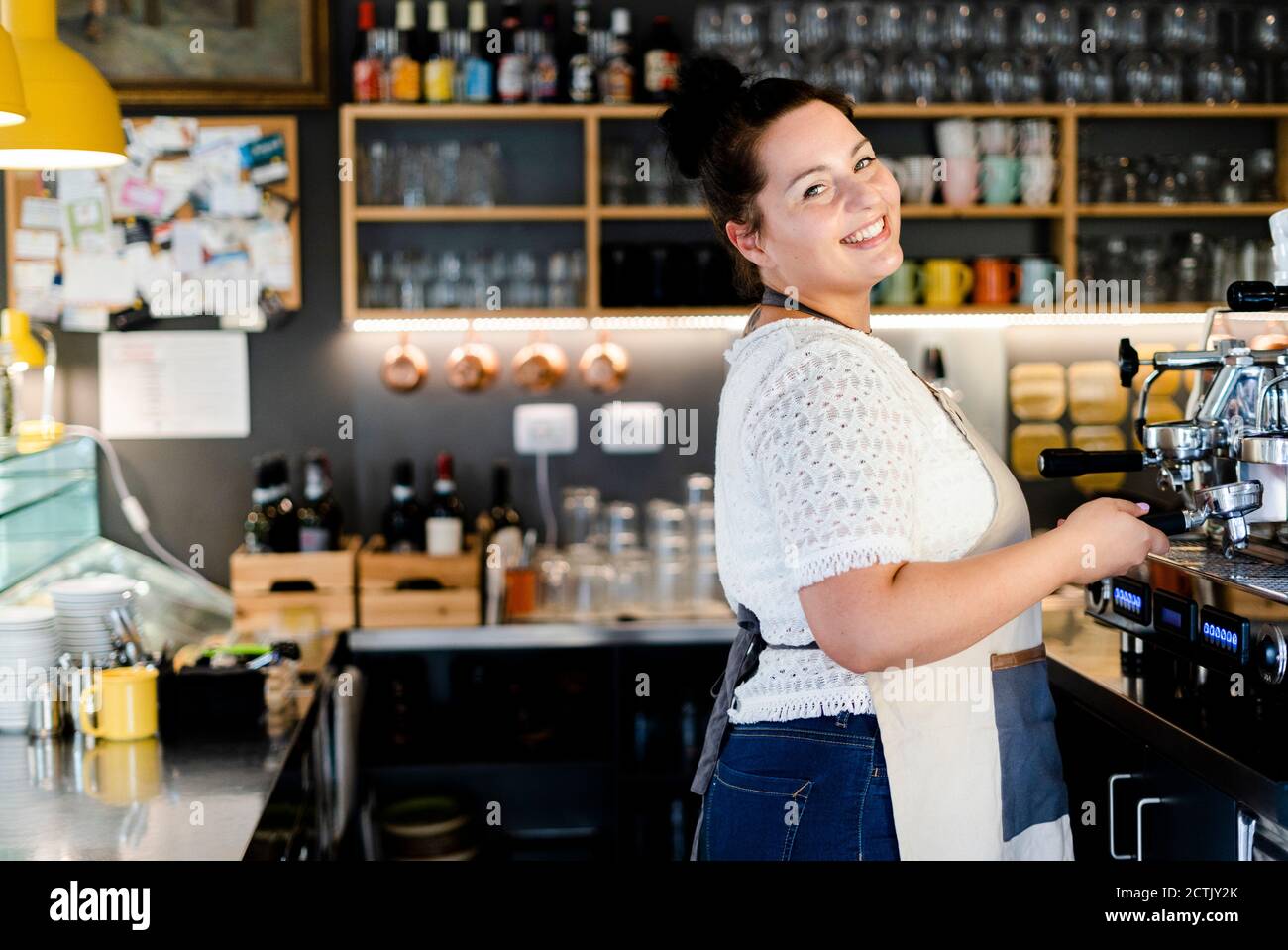 Female coffee maker hi-res stock photography and images - Alamy