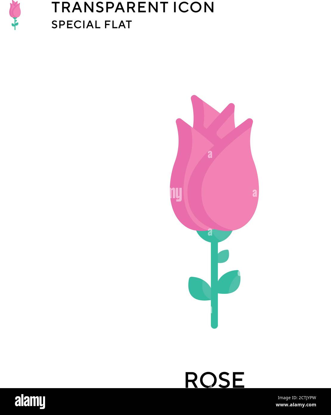 Rose vector icon. Flat style illustration. EPS 10 vector Stock Vector ...