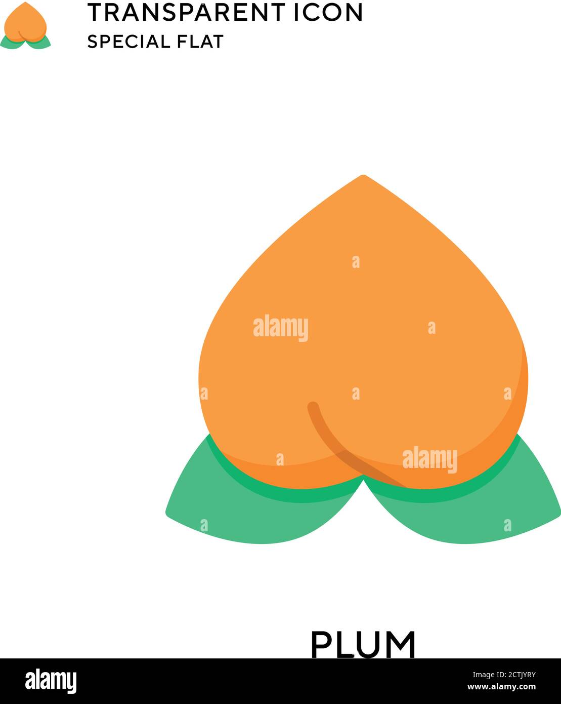 Plum vector icon. Flat style illustration. EPS 10 vector Stock Vector ...