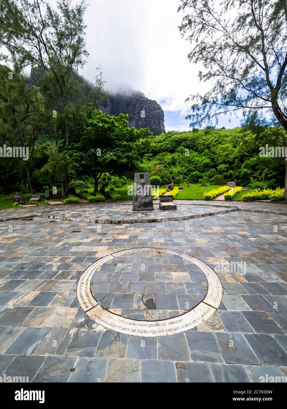 Mauritius, Slave Route Monument on Le Morne Brabant mountain Stock ...