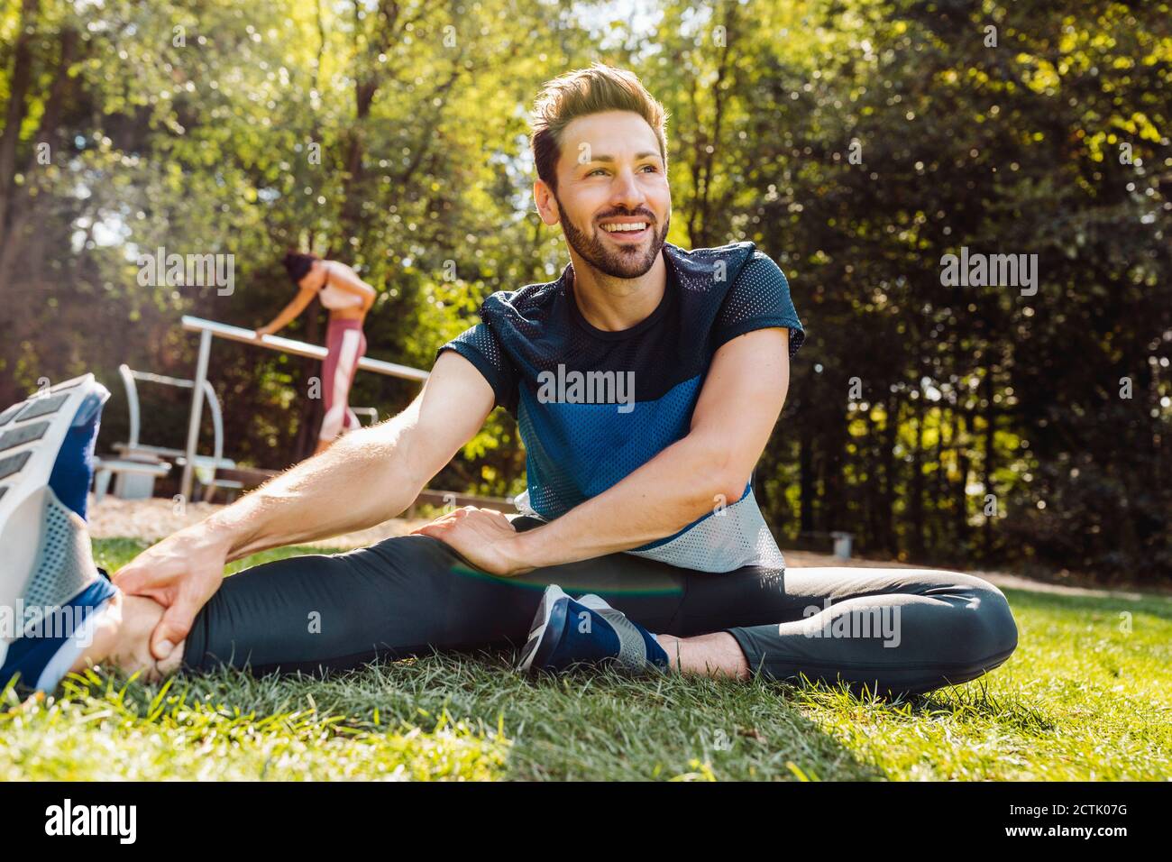 Stretching on a meadow hi-res stock photography and images - Alamy
