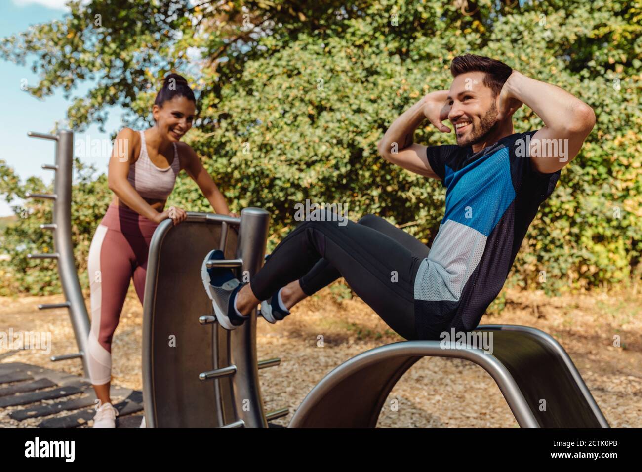 Muscles man and woman fitness hi-res stock photography and images - Alamy