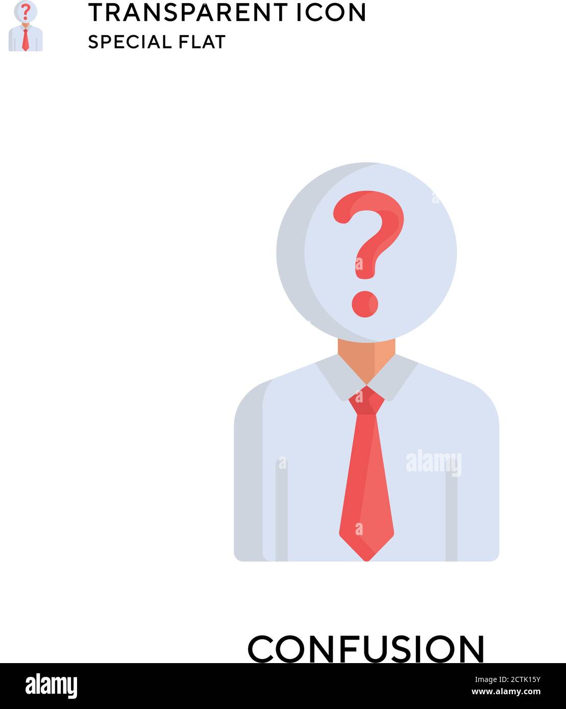 Confusion vector icon. Flat style illustration. EPS 10 vector Stock ...