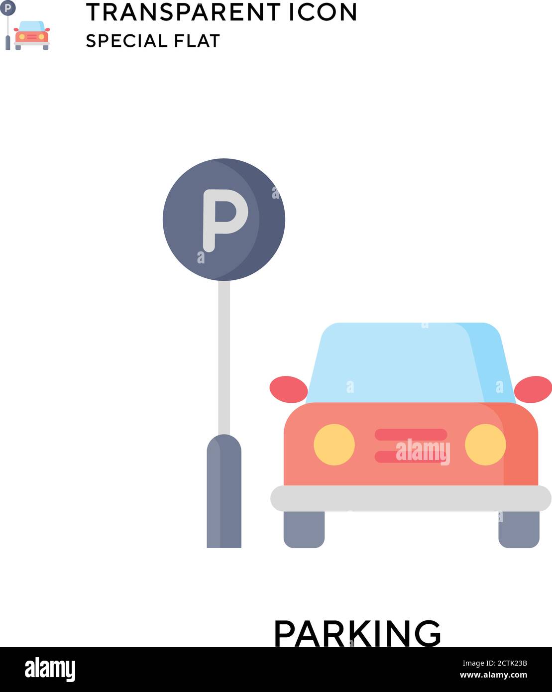 Parking vector icon. Flat style illustration. EPS 10 vector Stock ...