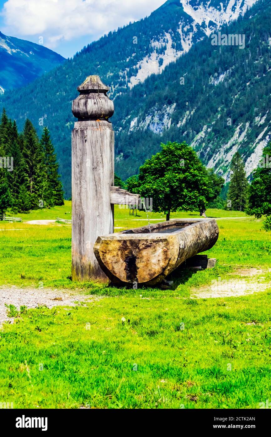 Water trough in the mountains hi-res stock photography and images - Alamy