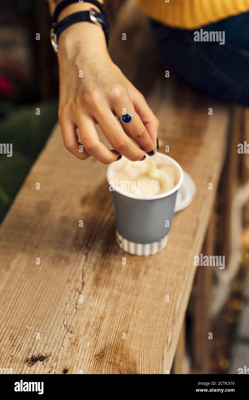 Woman stirring disposable hi-res stock photography and images - Alamy