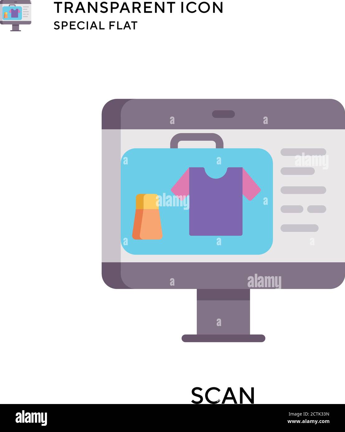 Scan vector icon. Flat style illustration. EPS 10 vector Stock Vector ...