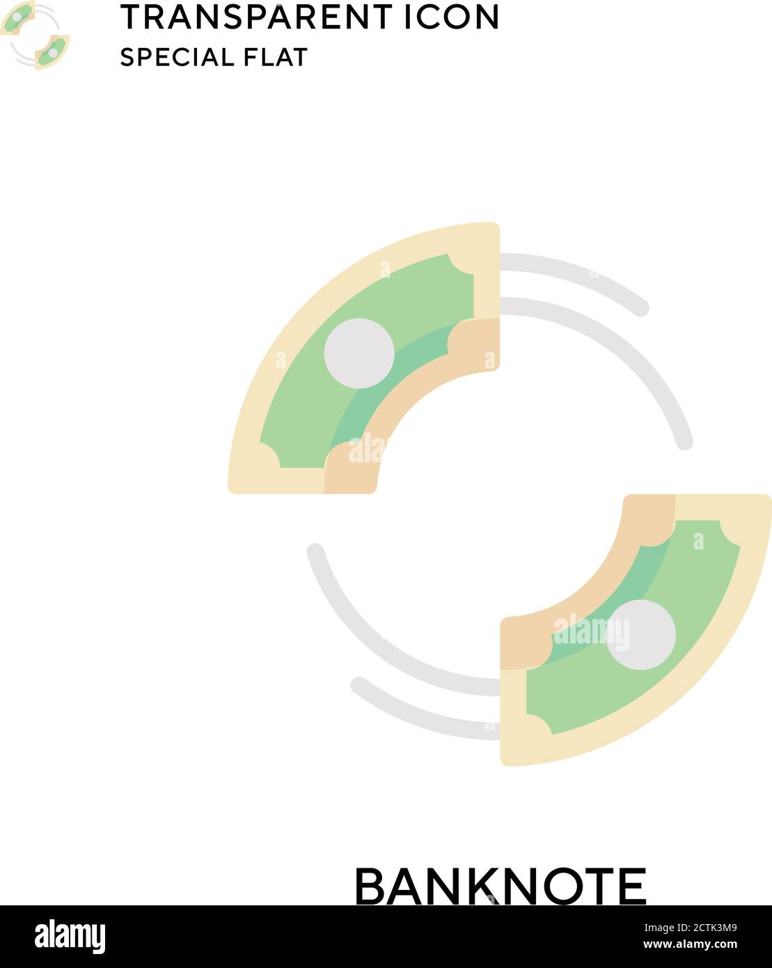 Banknote vector icon. Flat style illustration. EPS 10 vector Stock ...