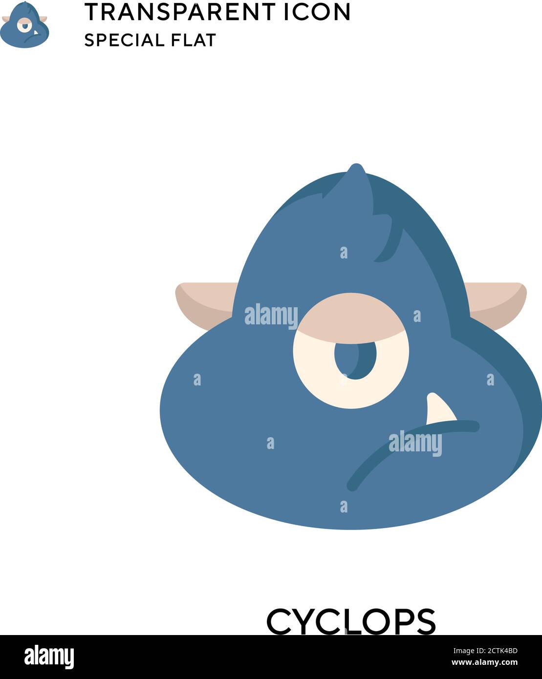 Cyclops vector icon. Flat style illustration. EPS 10 vector Stock ...