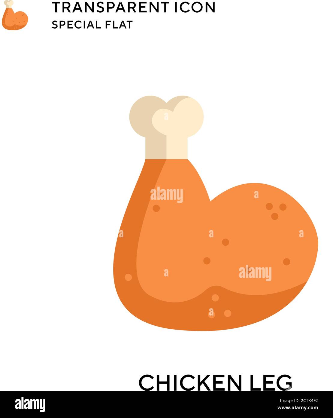 Chicken leg vector icon. Flat style illustration. EPS 10 vector Stock ...