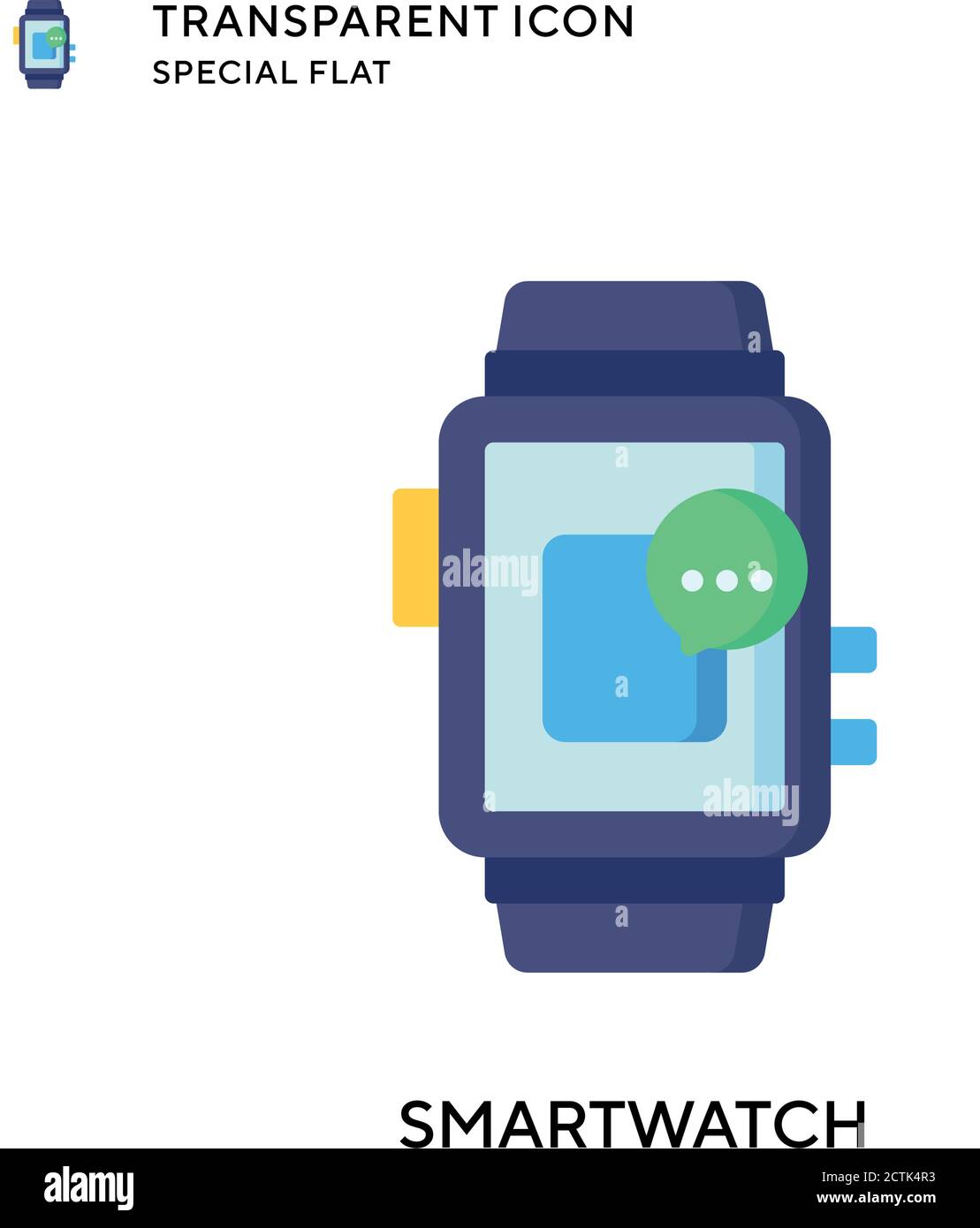 Smartwatch vector icon. Flat style illustration. EPS 10 vector Stock ...
