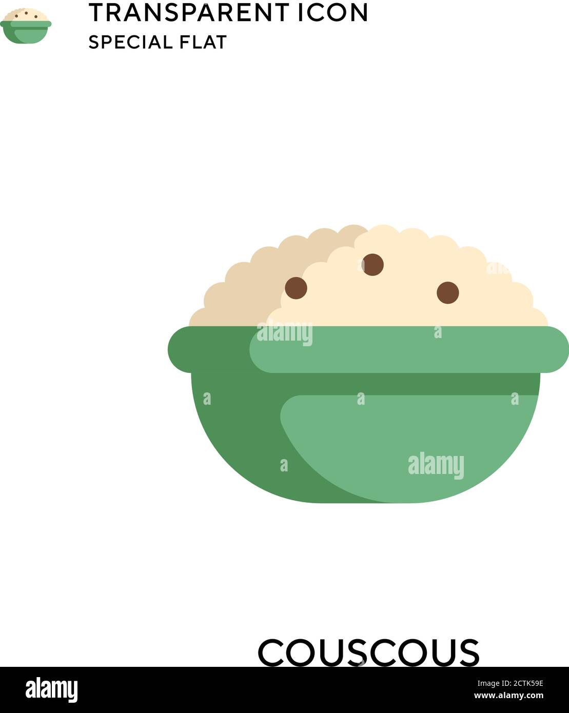 Couscous vector icon. Flat style illustration. EPS 10 vector Stock ...