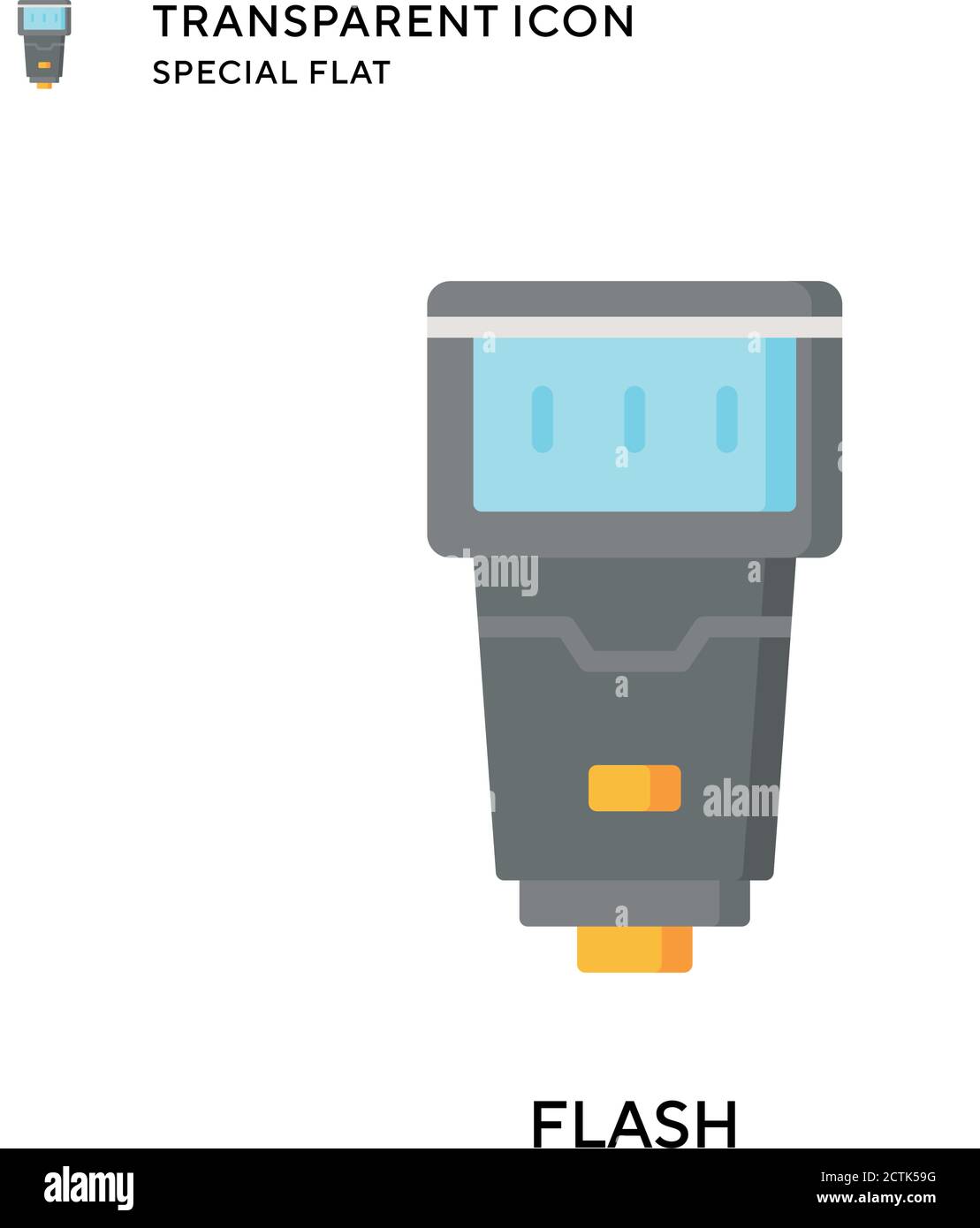 Flash vector icon. Flat style illustration. EPS 10 vector Stock Vector ...