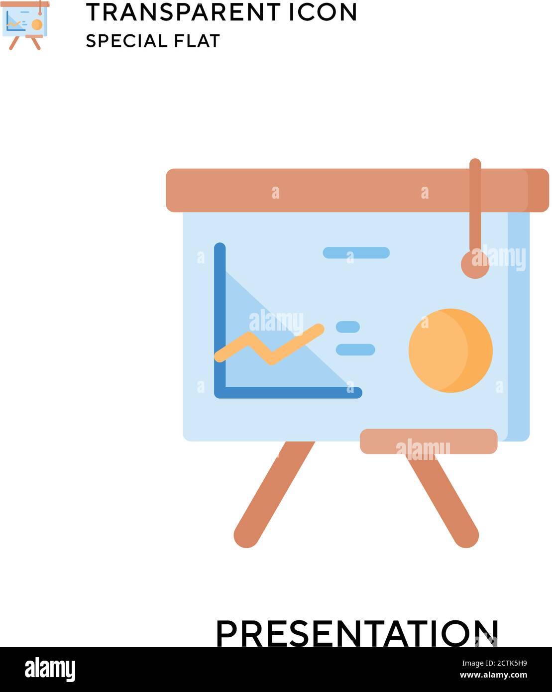 Presentation vector icon. Flat style illustration. EPS 10 vector Stock ...