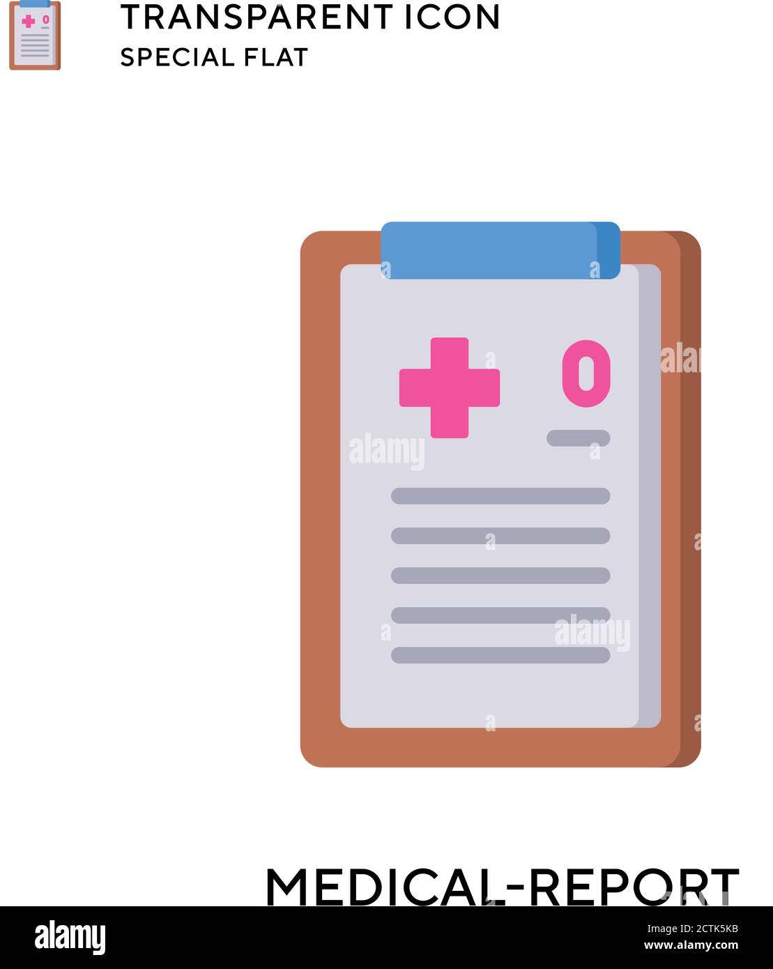 Medical-report vector icon. Flat style illustration. EPS 10 vector ...