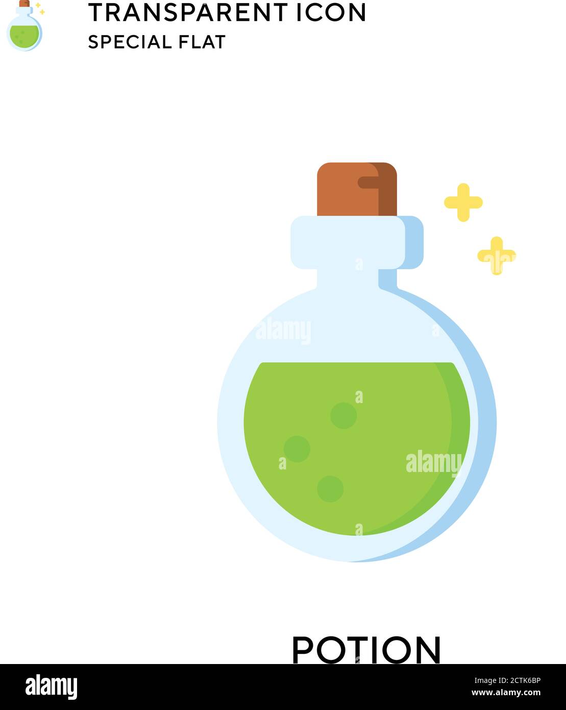 Potion bottle design flat style Cut Out Stock Images & Pictures - Alamy