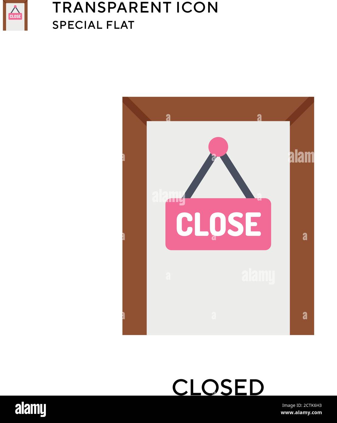 Closed vector icon. Flat style illustration. EPS 10 vector Stock Vector ...