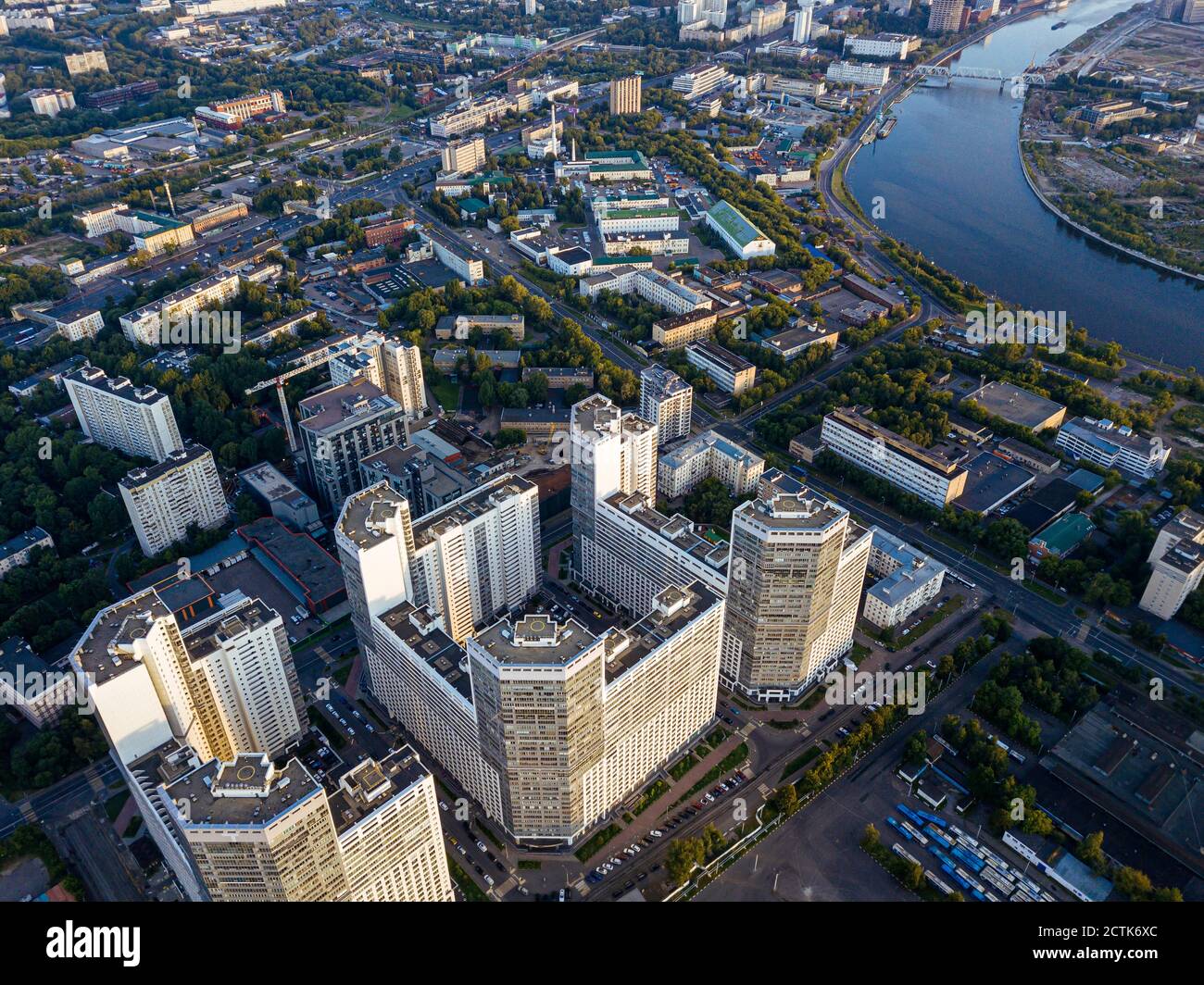 Residential area birds eye view hi-res stock photography and images - Alamy