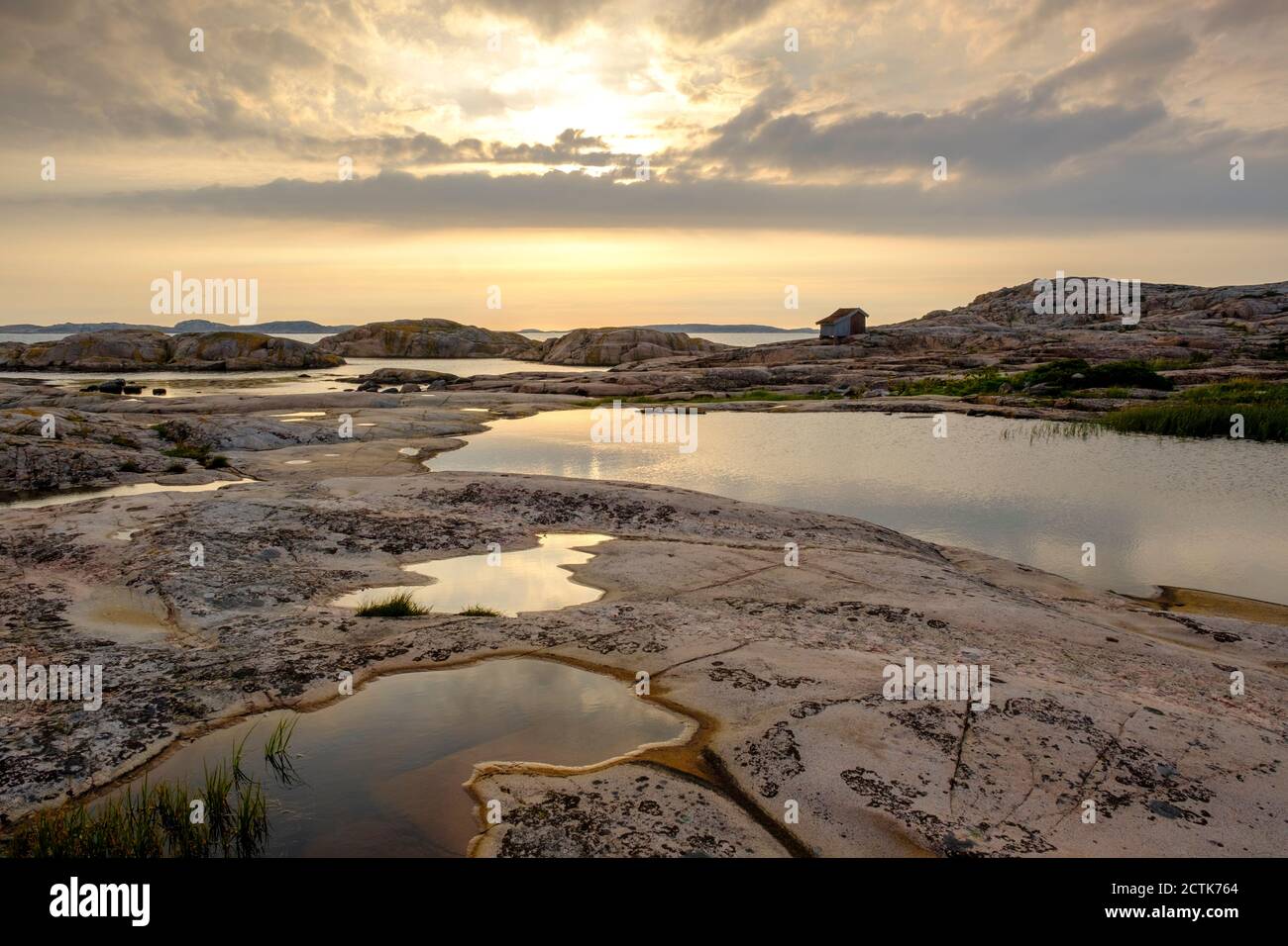 Sweden, Vastra Gotaland County, Grebbestad, Rocky landscape of ...