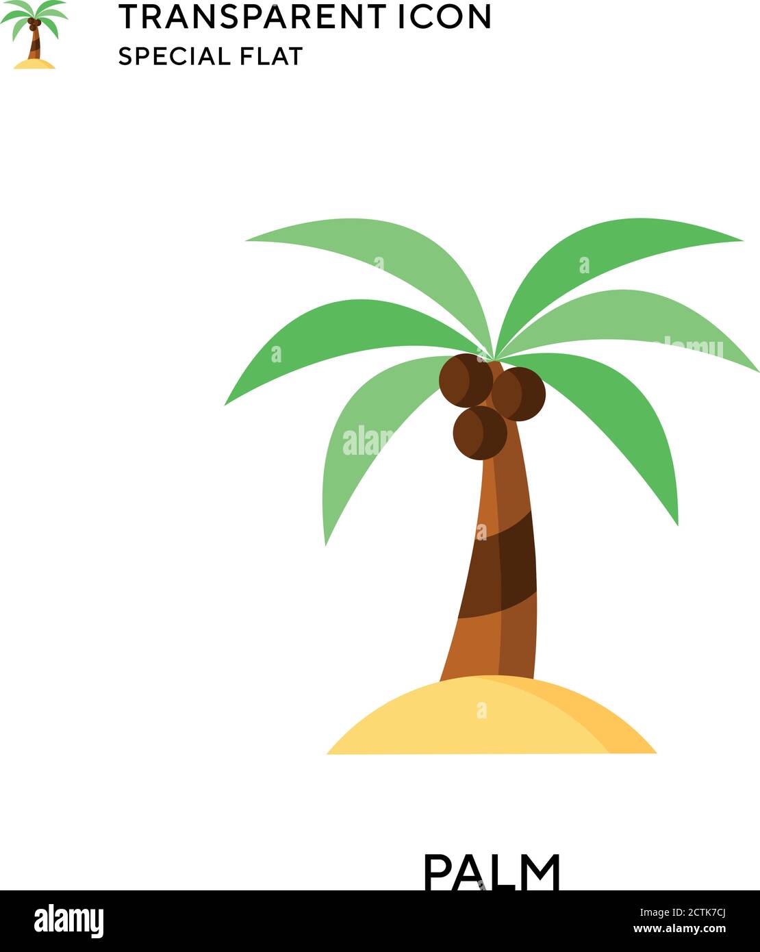 Palm vector icon. Flat style illustration. EPS 10 vector Stock Vector ...