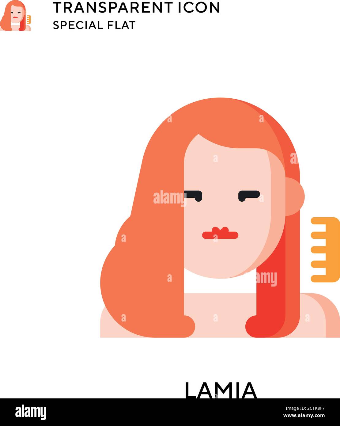 Lamia vector icon. Flat style illustration. EPS 10 vector Stock Vector ...