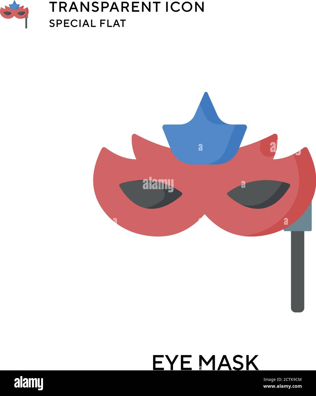 Eye mask vector icon. Flat style illustration. EPS 10 vector Stock ...