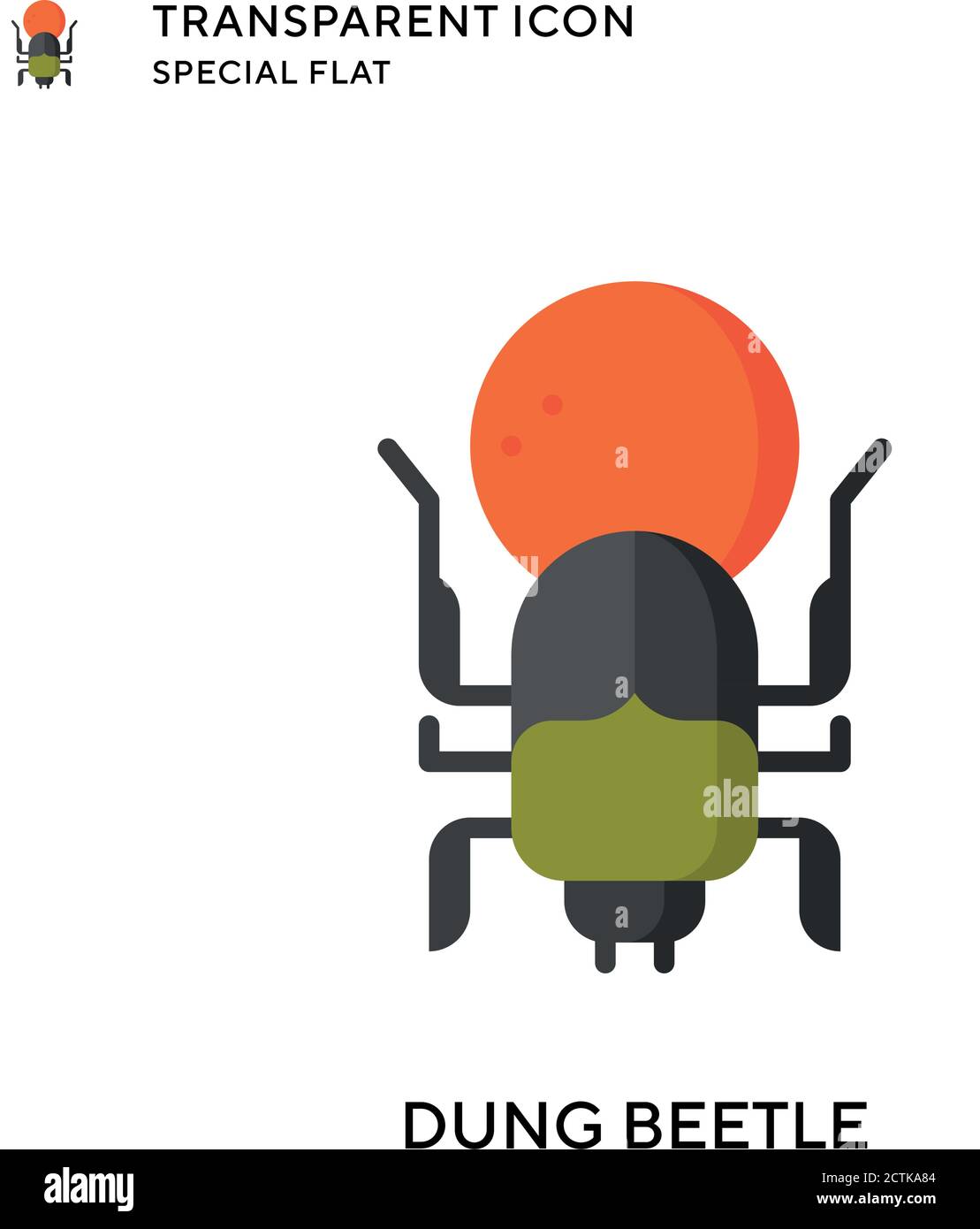 Dung beetle rolling Stock Vector Images - Alamy