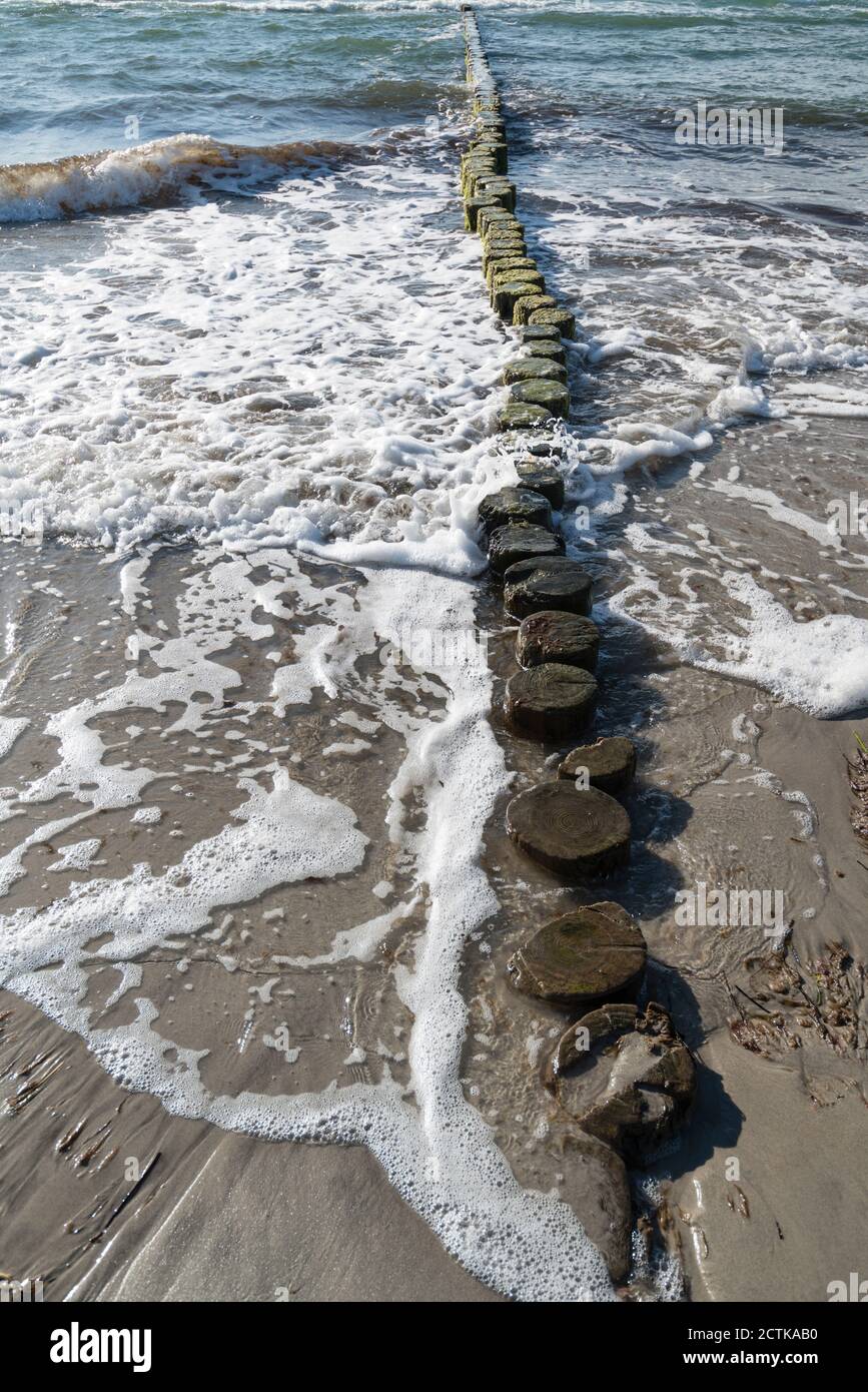 Old coastal groyne Stock Photo - Alamy